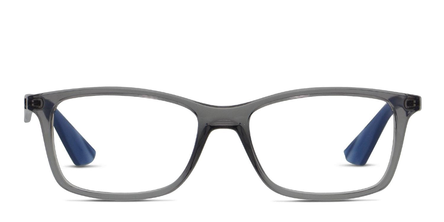 Ray-Ban 7047 Clear Gray w/Blue Eyeglasses | Includes Free Rx Lenses ...
