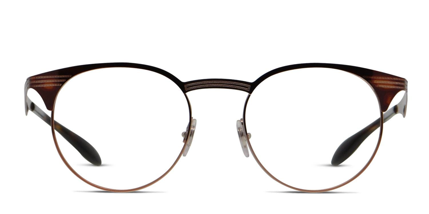 Ray-Ban 6406 Brown/Tortoise/Rose Gold Eyeglasses | Includes Free Rx ...