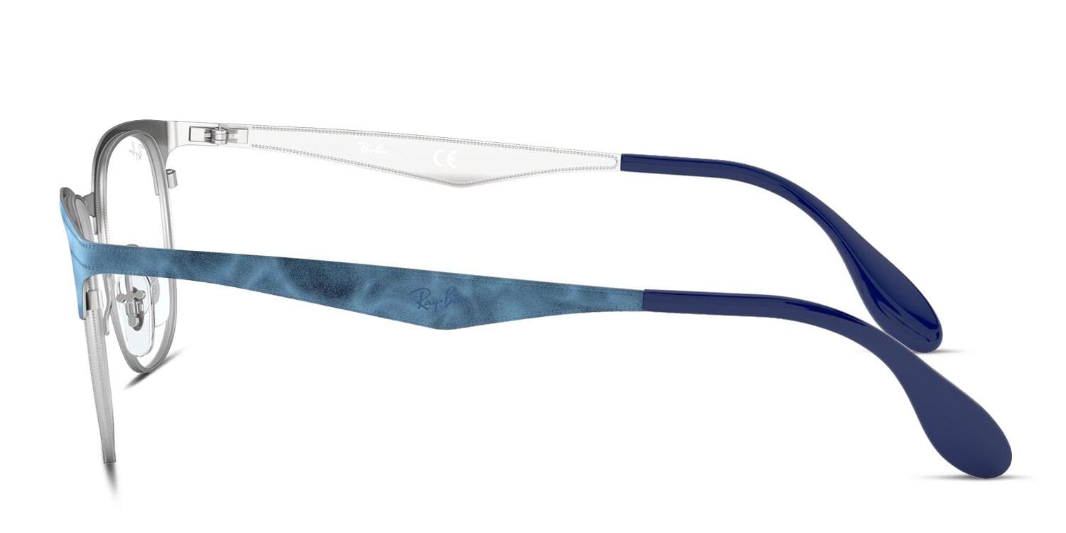Ray-Ban 6346 Blue/Pattern/Silver Prescription Eyeglasses