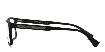 Emporio Armani EA3038 Black Eyeglasses | Includes Free Rx Lenses ...