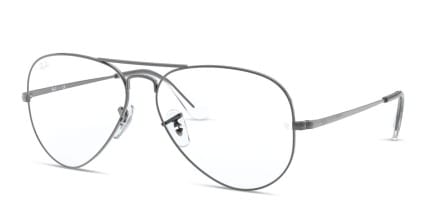 Ray-Ban RX6489 Aviator Gunmetal Eyeglasses | Includes Free Rx Lenses ...
