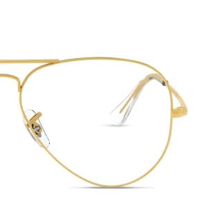 Ray-Ban RX6489 Aviator Gold/Clear Eyeglasses | Includes Free Rx Lenses ...