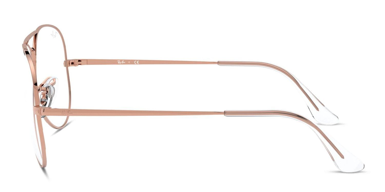 Ray-Ban RX6489 Aviator Rose Gold Prescription Glasses