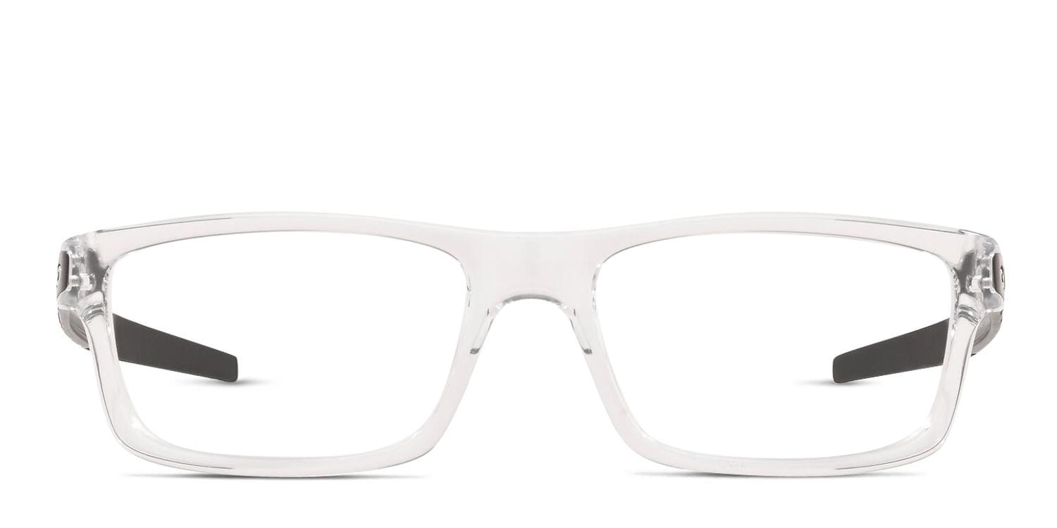 Oakley Currency Clear/Black Eyeglasses | Includes Free Rx Lenses ...