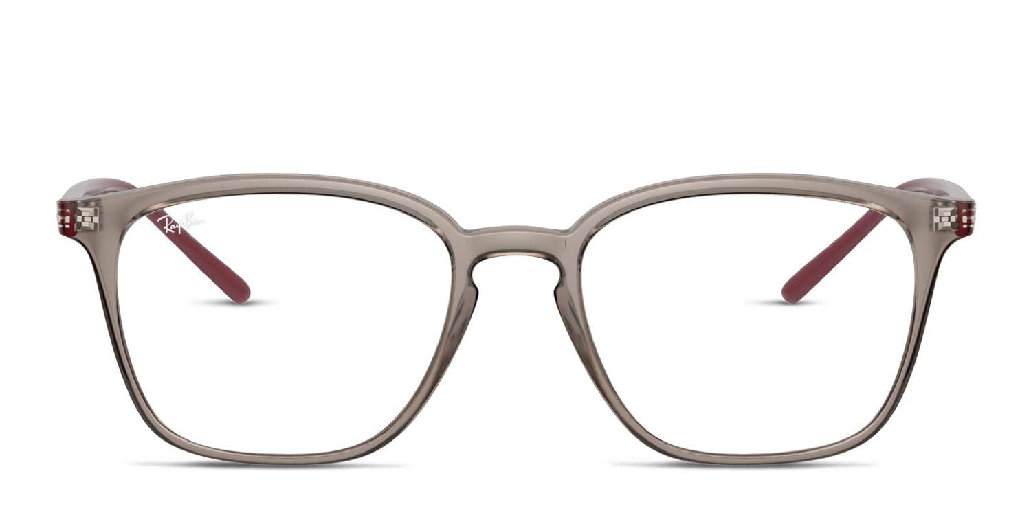 Ray-Ban RX7185 Gray/Clear/Red Eyeglasses | Includes Free Rx Lenses ...
