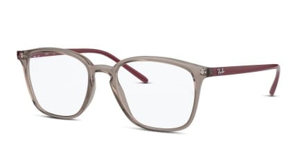 Ray-Ban RX7185 Gray/Clear/Red Eyeglasses | Includes Free Rx Lenses ...