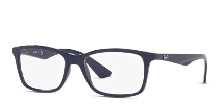 Ray-Ban 7047 Blue/Silver Eyeglasses | Includes Free Rx Lenses ...