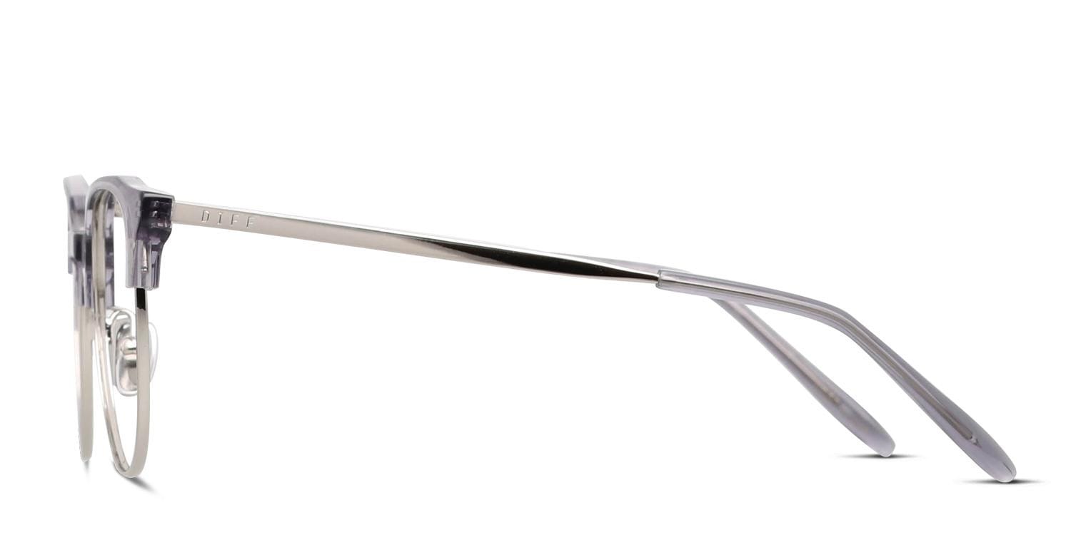 Diff Kira Gray/Clear/silver Prescription Eyeglasses