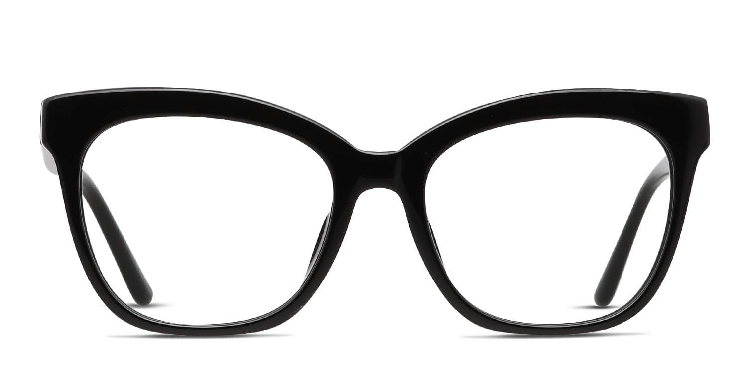 Diff Winston Shiny Black Eyeglasses | Includes Free Rx Lenses ...