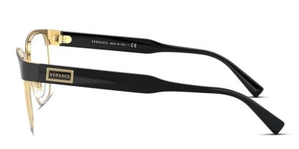 Versace VE1264 Black/Gold Eyeglasses | Includes Free Rx Lenses ...
