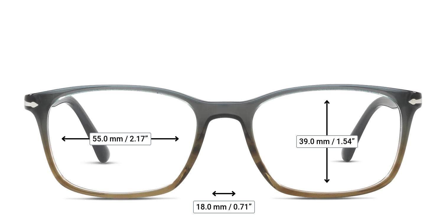 Persol 3189V Gray/Green/Clear Eyeglasses | Includes Free Rx Lenses ...