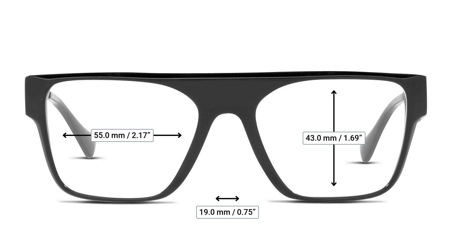 Versace VE3326U Black Eyeglasses | Includes Free Rx Lenses | GlassesUSA.com