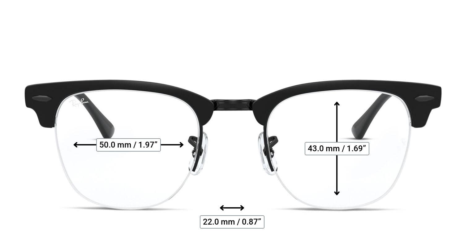 Ray-Ban RX3716VM Clubmaster Metal Black Eyeglasses | Includes Free Rx ...