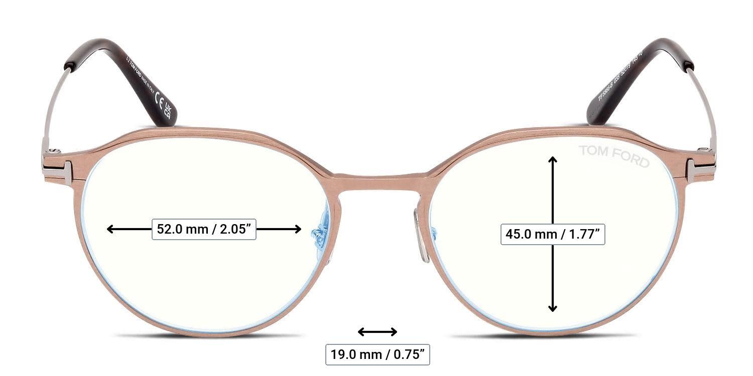 Tom Ford TF5866-B Bronze Eyeglasses | Includes Free Rx Lenses ...