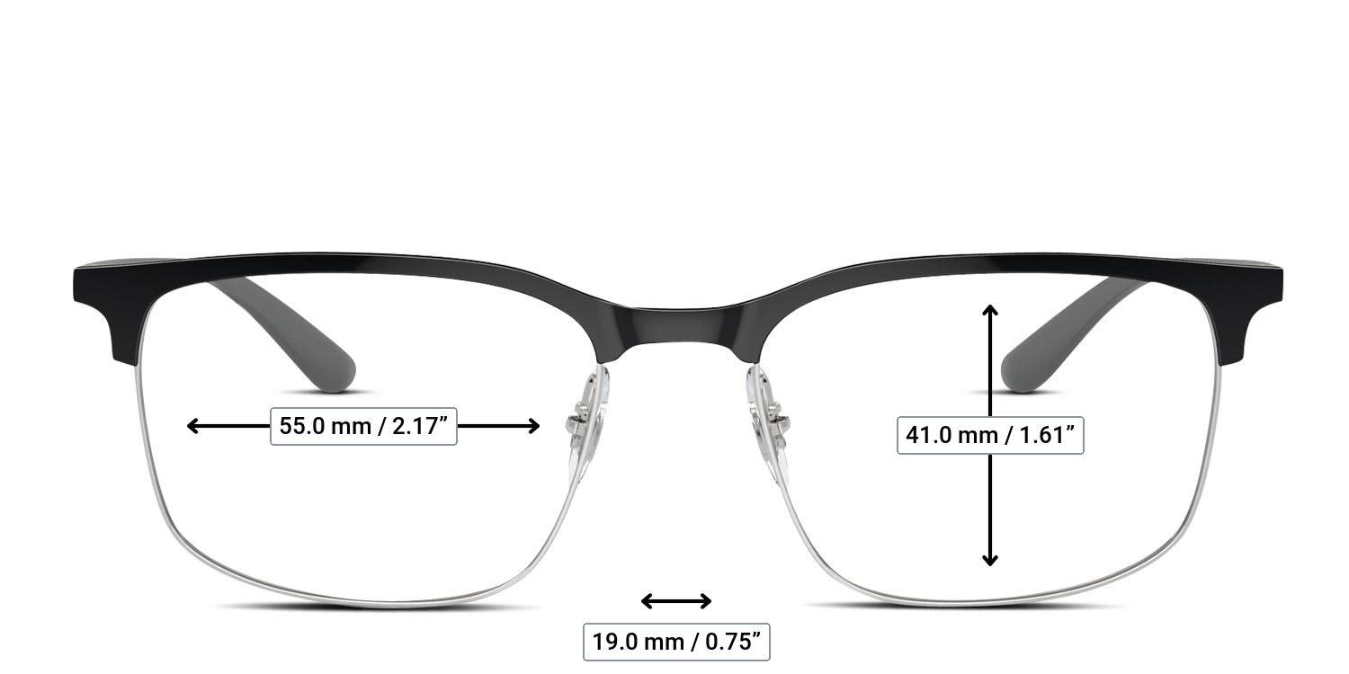 Ray-Ban RX6518 black , silver frame