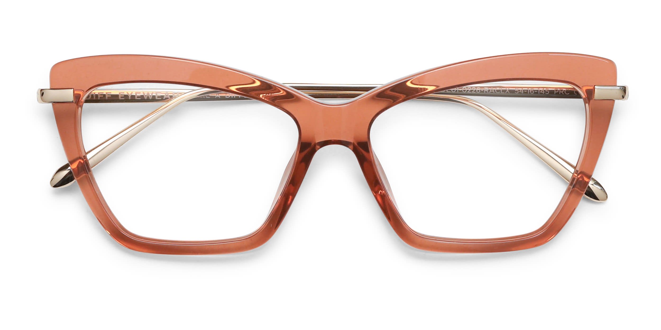 Diff Mila Brown, Clear Prescription Eyeglasses