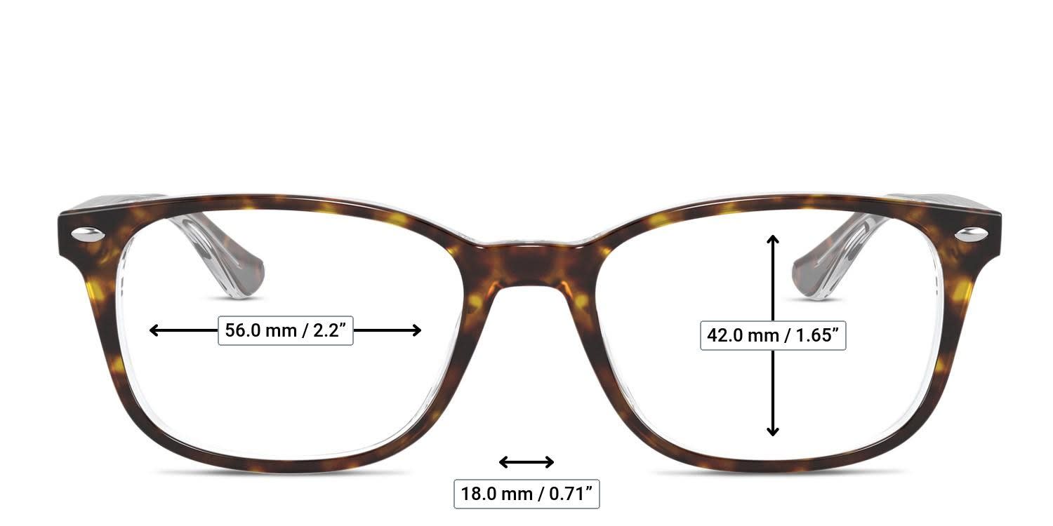 Ray-Ban RX5375 tortoise , clear frame