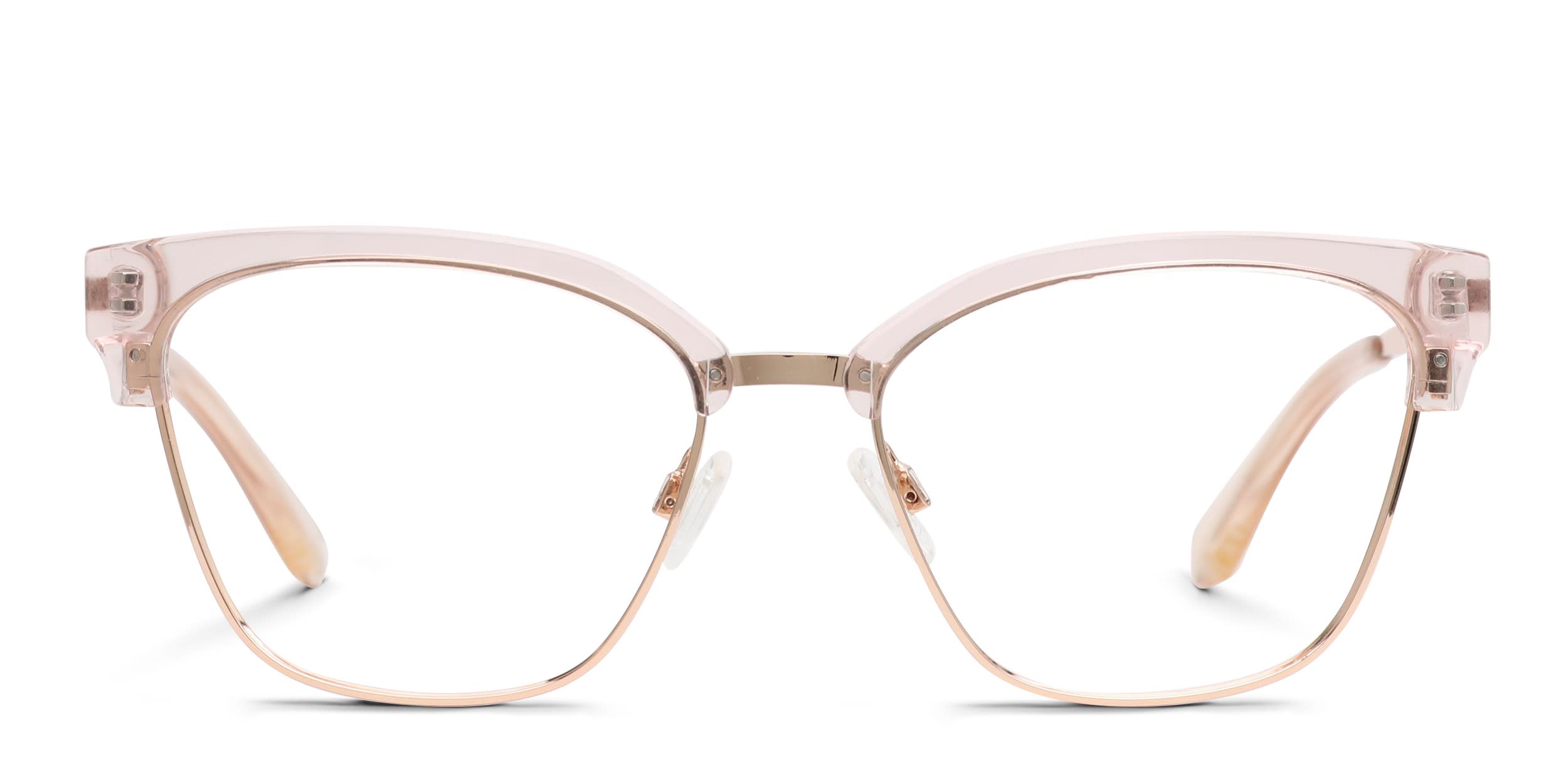 Quay Chemistry Pink, Clear, Gold Prescription Eyeglasses