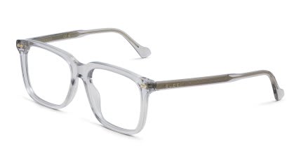 Gucci GG0737O Gray, Clear Prescription Eyeglasses