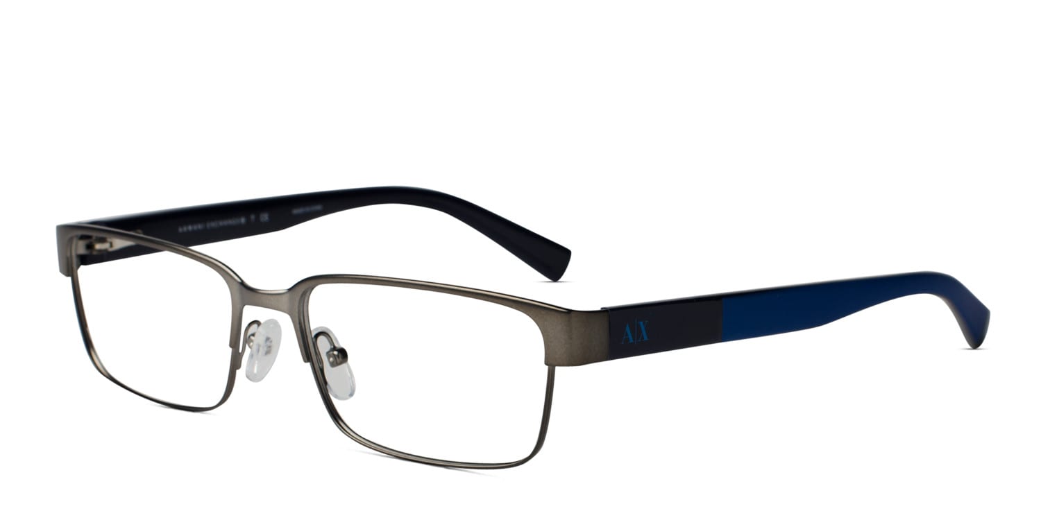 Armani Exchange AX1017 Gunmetal/Blue Prescription Eyeglasses