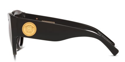 Versace VE4353 Shiny Black/Gray Prescription Sunglasses