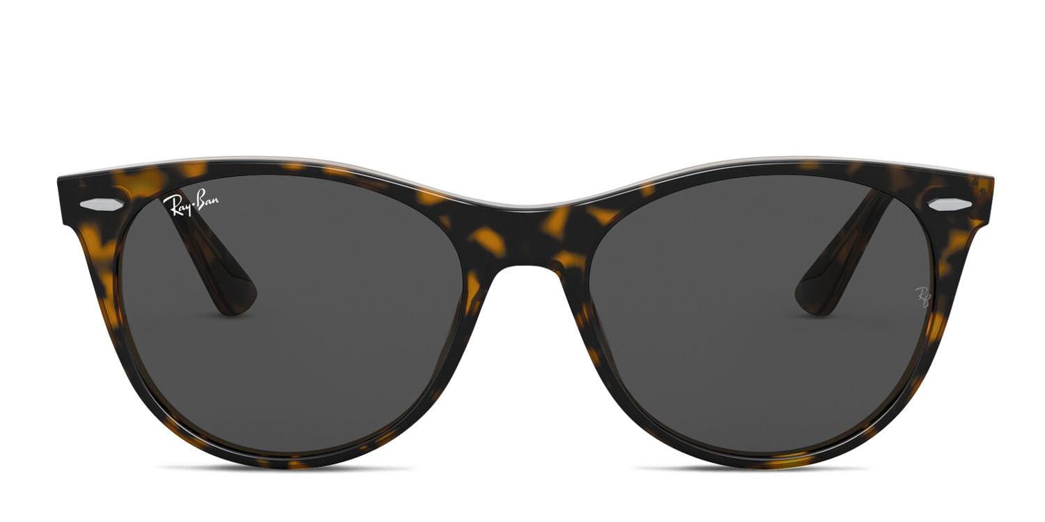 Ray-Ban 2185 Wayfarer II Tortoise, Brown, Clear Prescription Sunglasses ...