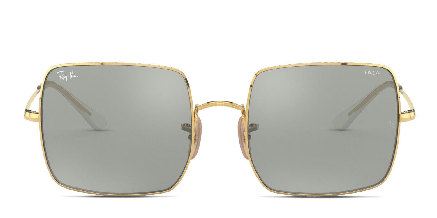 Ray-Ban RB1971 Square Gold/Gray Prescription Sunglasses