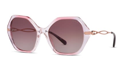 Coach HC8315 Purple, Clear, Gold Prescription Sunglasses - 50% Off Lenses