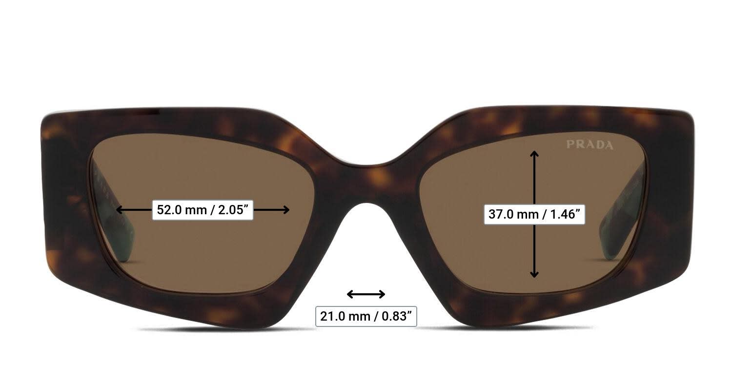 Prada PR 15YS Brown, Tortoise Prescription Sunglasses - 50% Off Lenses