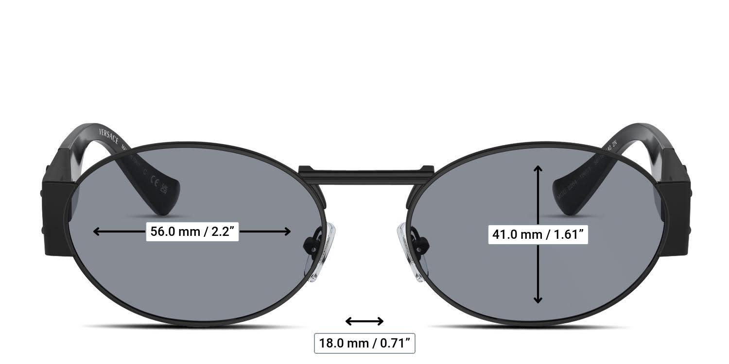 Versace VE2264 Matte Black Prescription Sunglasses