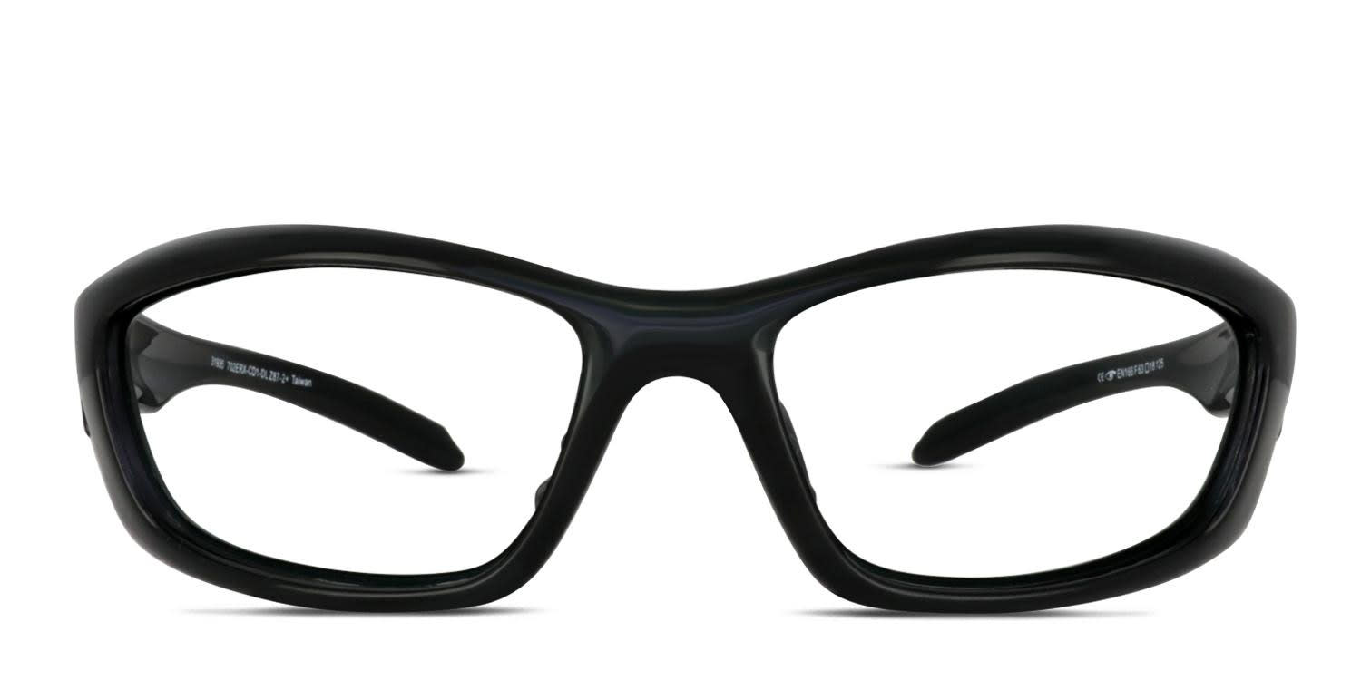 Eyres 702E Razor Evo Black Eyeglasses | Includes Free Rx Lenses ...