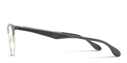 Ray-Ban 6346 Black w/Silver Eyeglasses | Includes Free Rx Lenses ...
