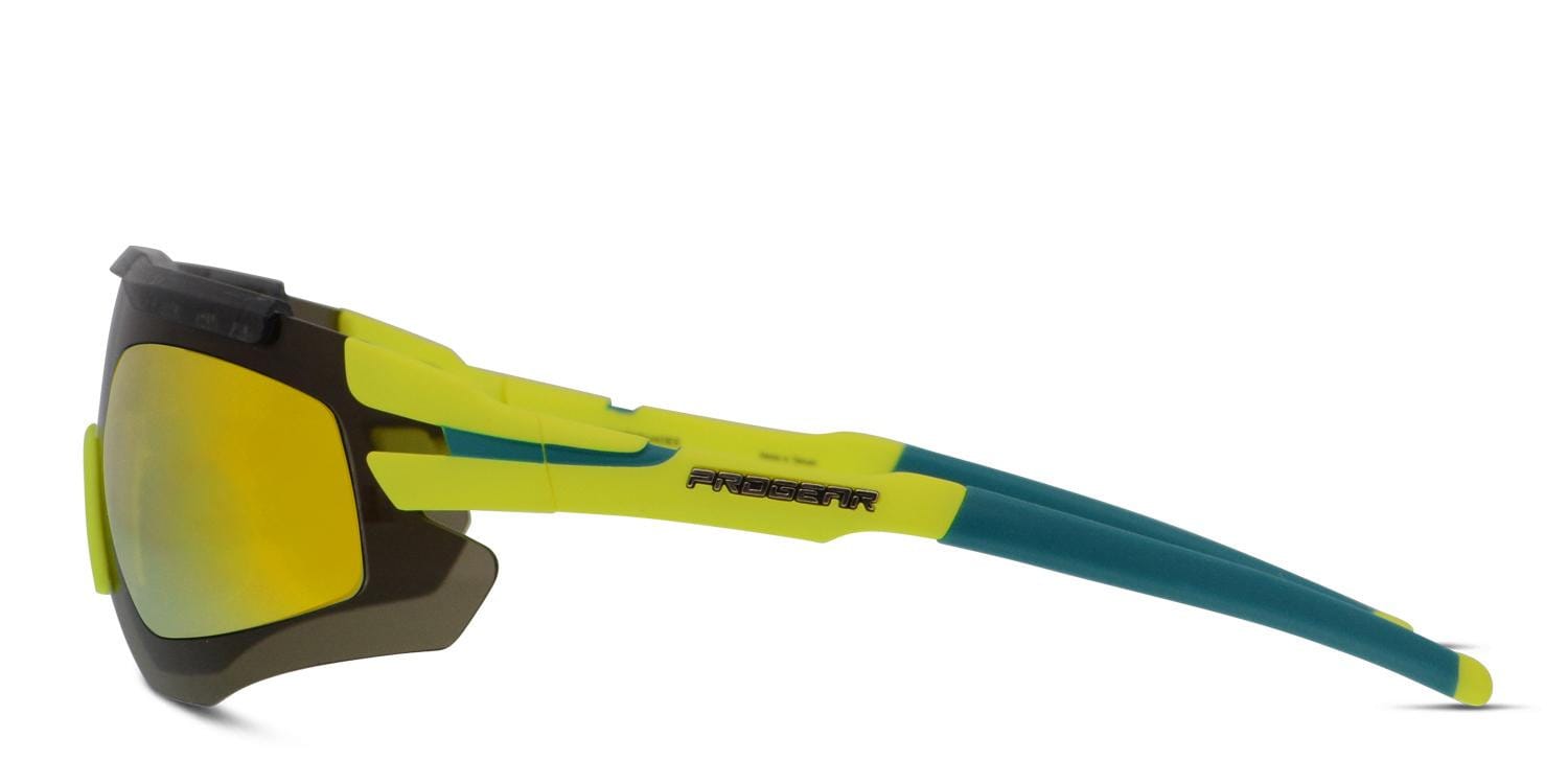 Progear Sprinter S-1284 Brown/Clear/Yellow/Teal Prescription Sunglasses