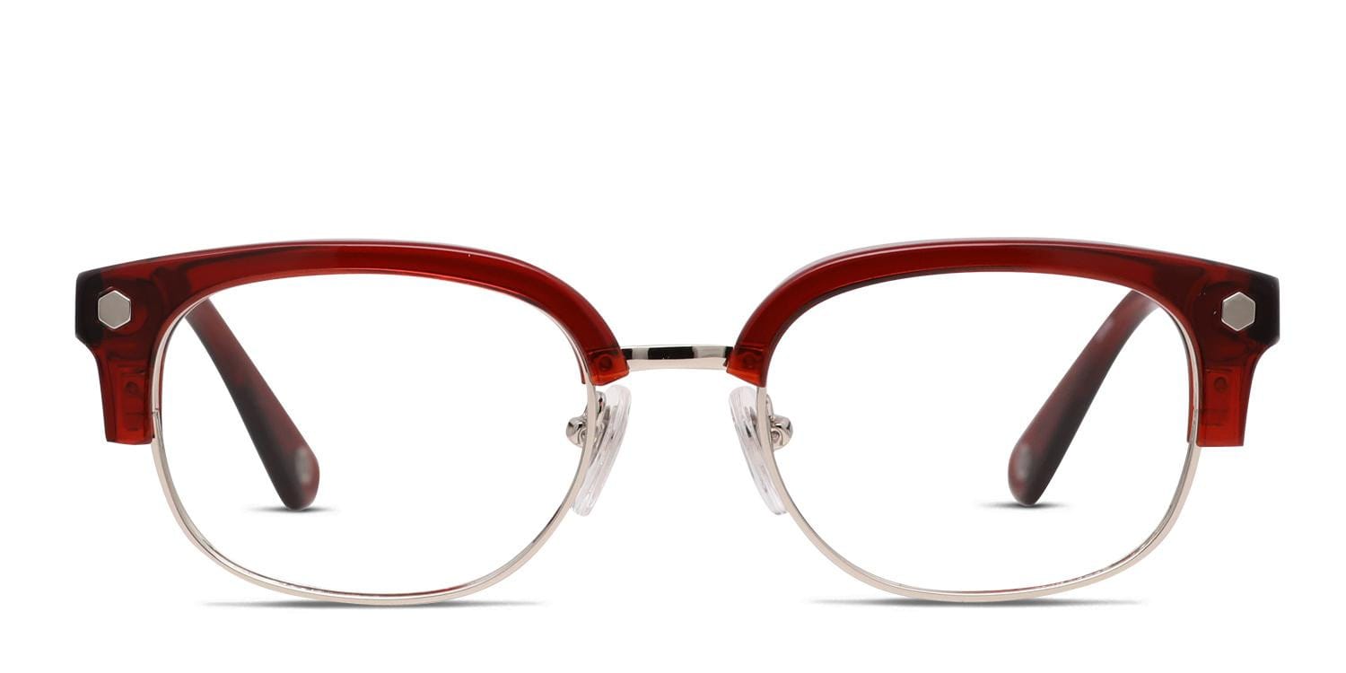 Muse Elliot Kids Red/Silver Eyeglasses | Includes Free Rx Lenses ...