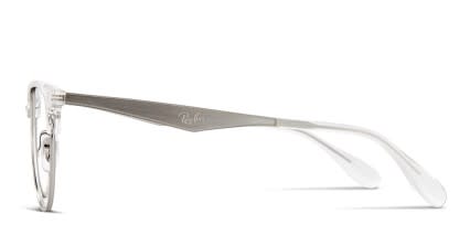 Ray-Ban 6396 Clear w/Silver Eyeglasses | Includes Free Rx Lenses ...