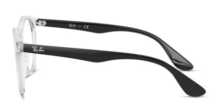 Ray-Ban RY1554 Kids Clear/Black Eyeglasses | Includes Free Rx Lenses ...