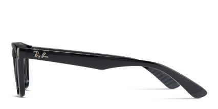 Ray-Ban 7025 Shiny Black Eyeglasses | Includes Free Rx Lenses ...