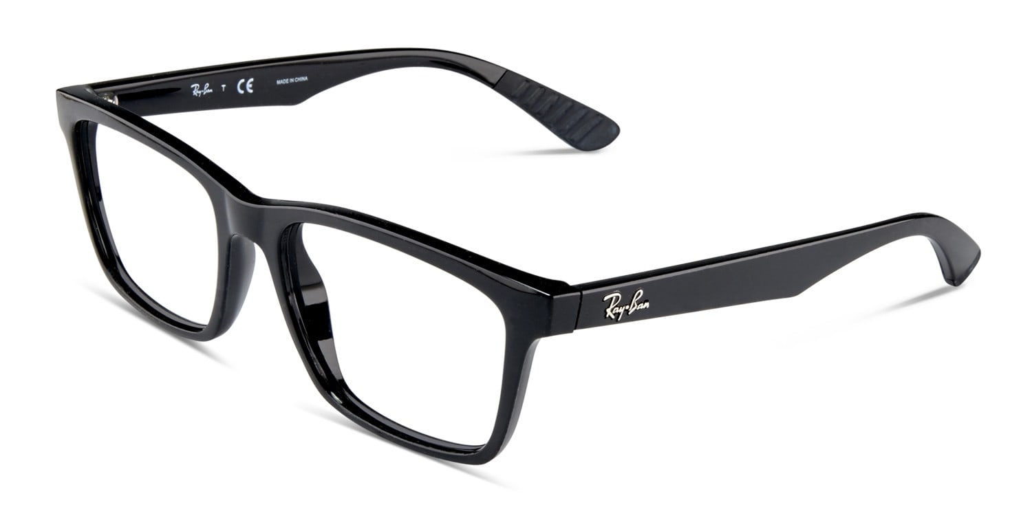 Ray-Ban 7025 Shiny Black Prescription Eyeglasses