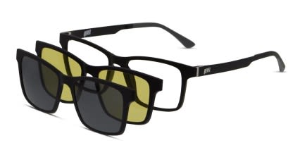 Revel Resolve Black w/Clip-On Eyeglasses | Includes Free Rx Lenses ...