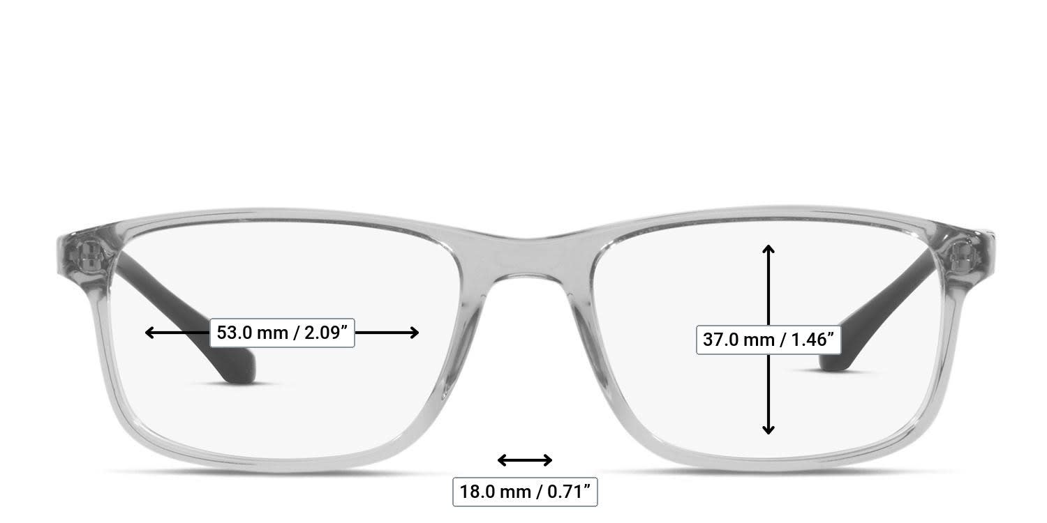 Emporio Armani EA3098 Gray, Clear Prescription Eyeglasses
