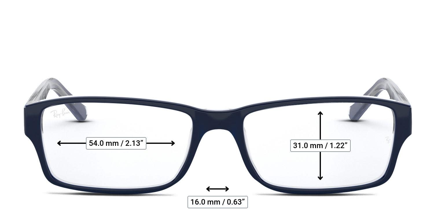 Ray-Ban RX5169 blue , clear , gray frame