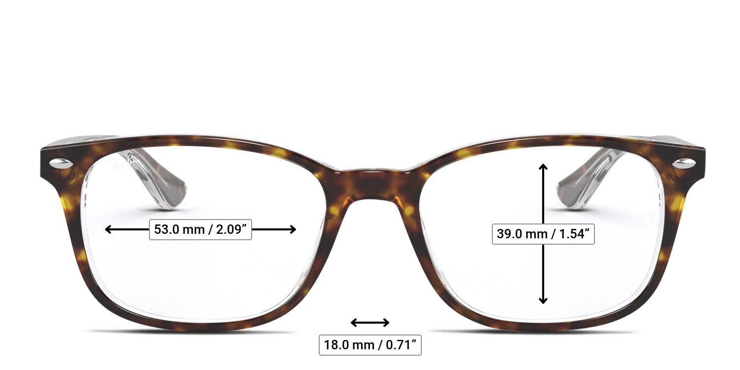 Ray-Ban RX5375 tortoise , clear frame