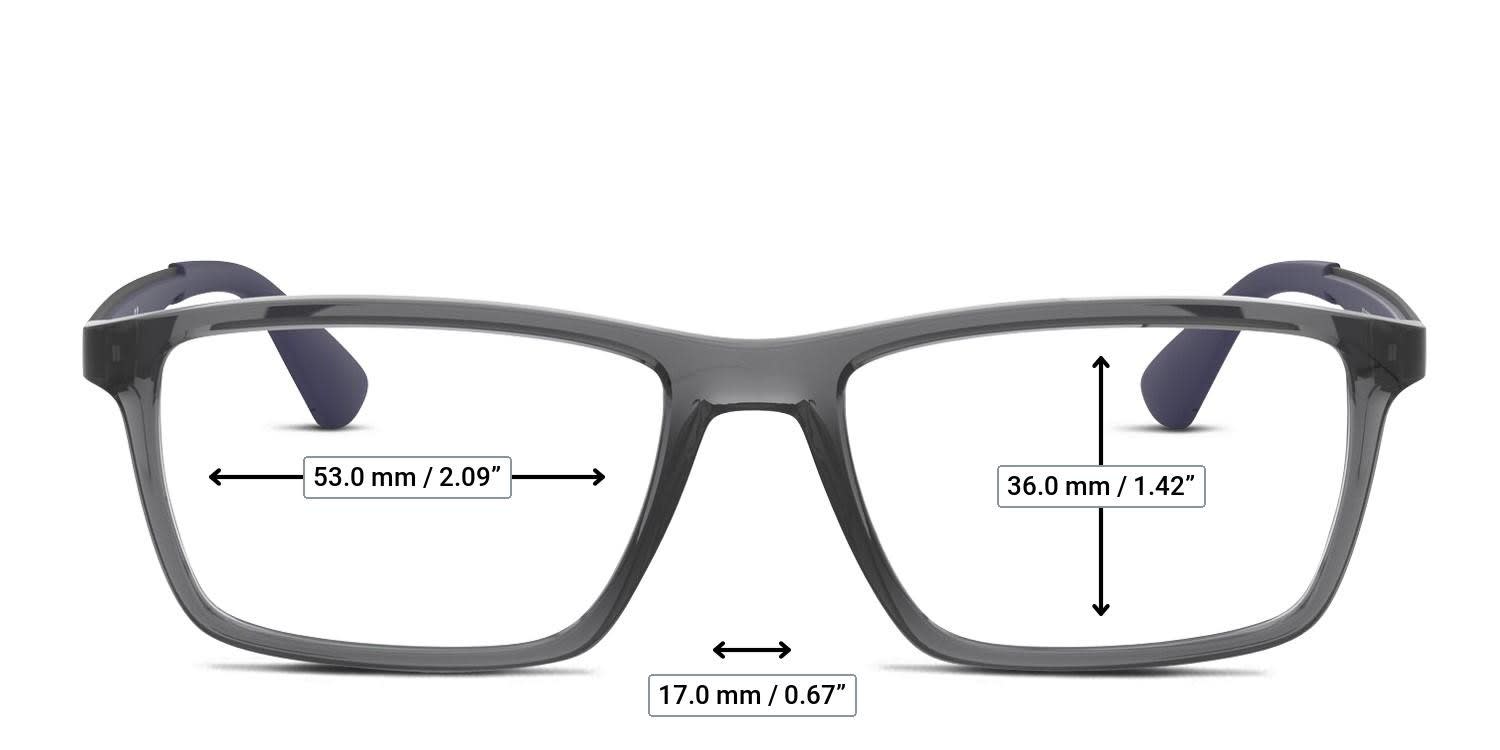 Ray-Ban RX7056 Clear , Gray Eyeglasses | Includes Free Rx Lenses ...