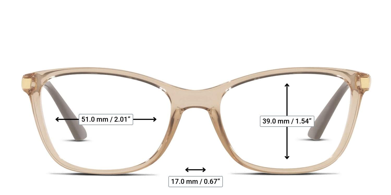 Vogue VO5378 Brown , Clear Eyeglasses | Includes Free Rx Lenses ...