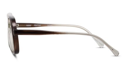 Pentax F6000 Gray/Clear/Brown Eyeglasses | Includes Free Rx Lenses ...