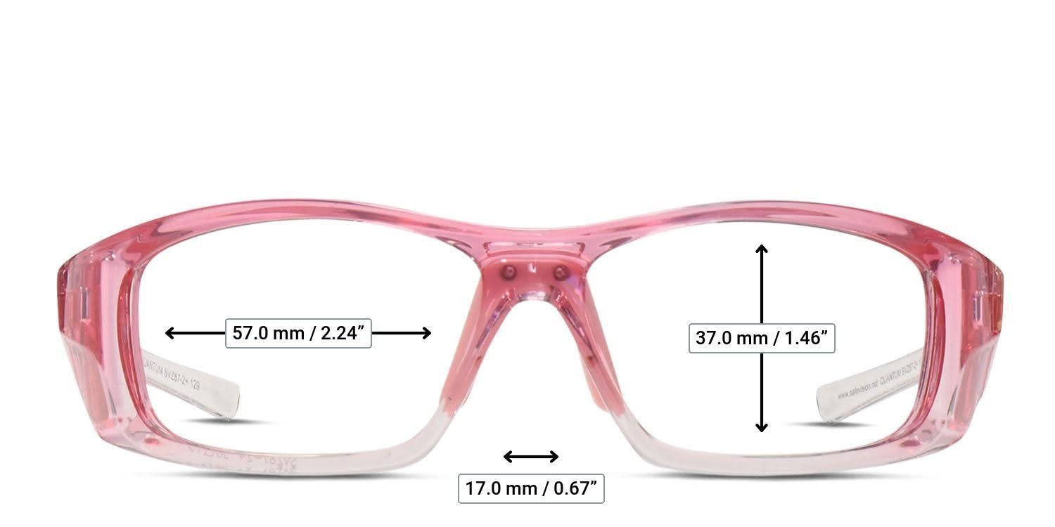 SafeVision Quantum Pink, Clear Prescription Eyeglasses