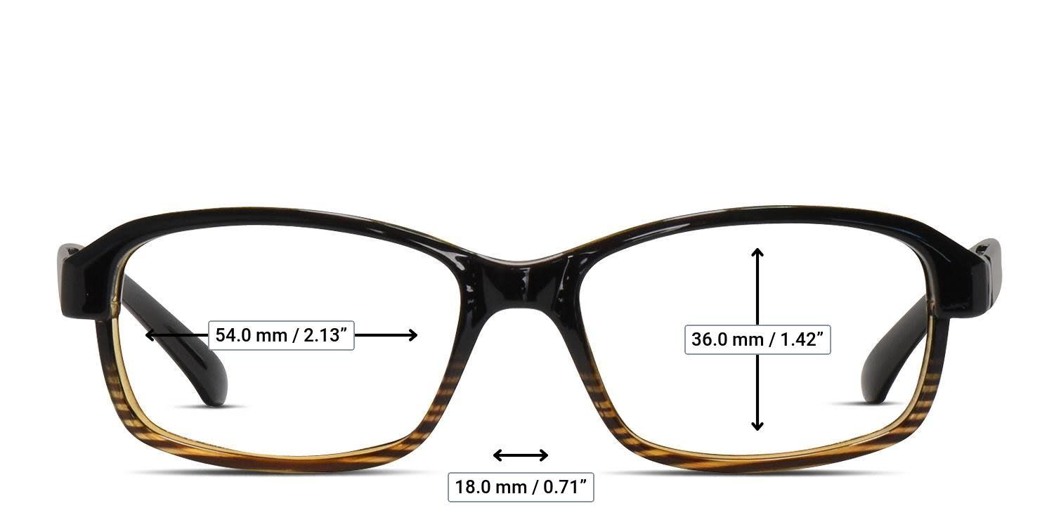 SafeVision Delta Black, Brown Prescription Eyeglasses