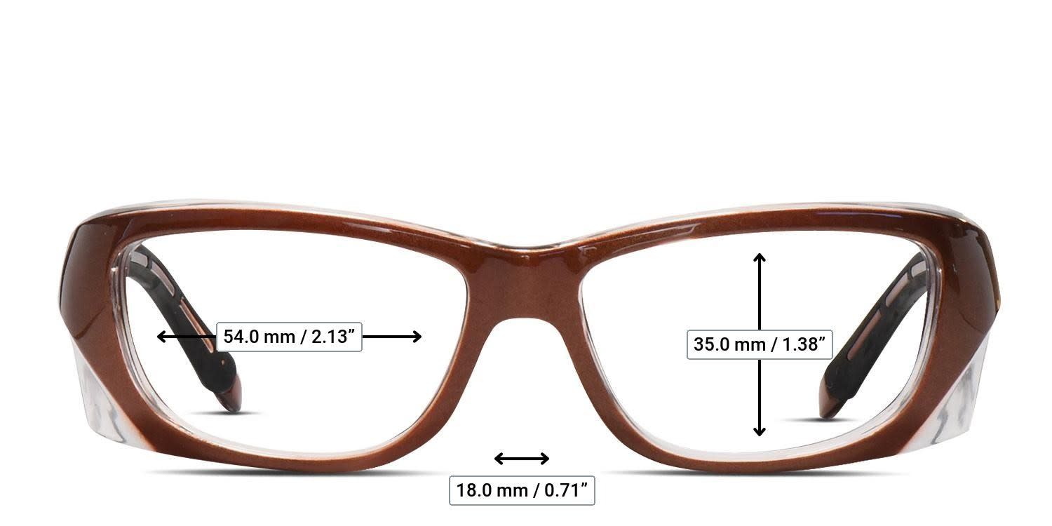 SafeVision Uverse Brown Prescription Eyeglasses