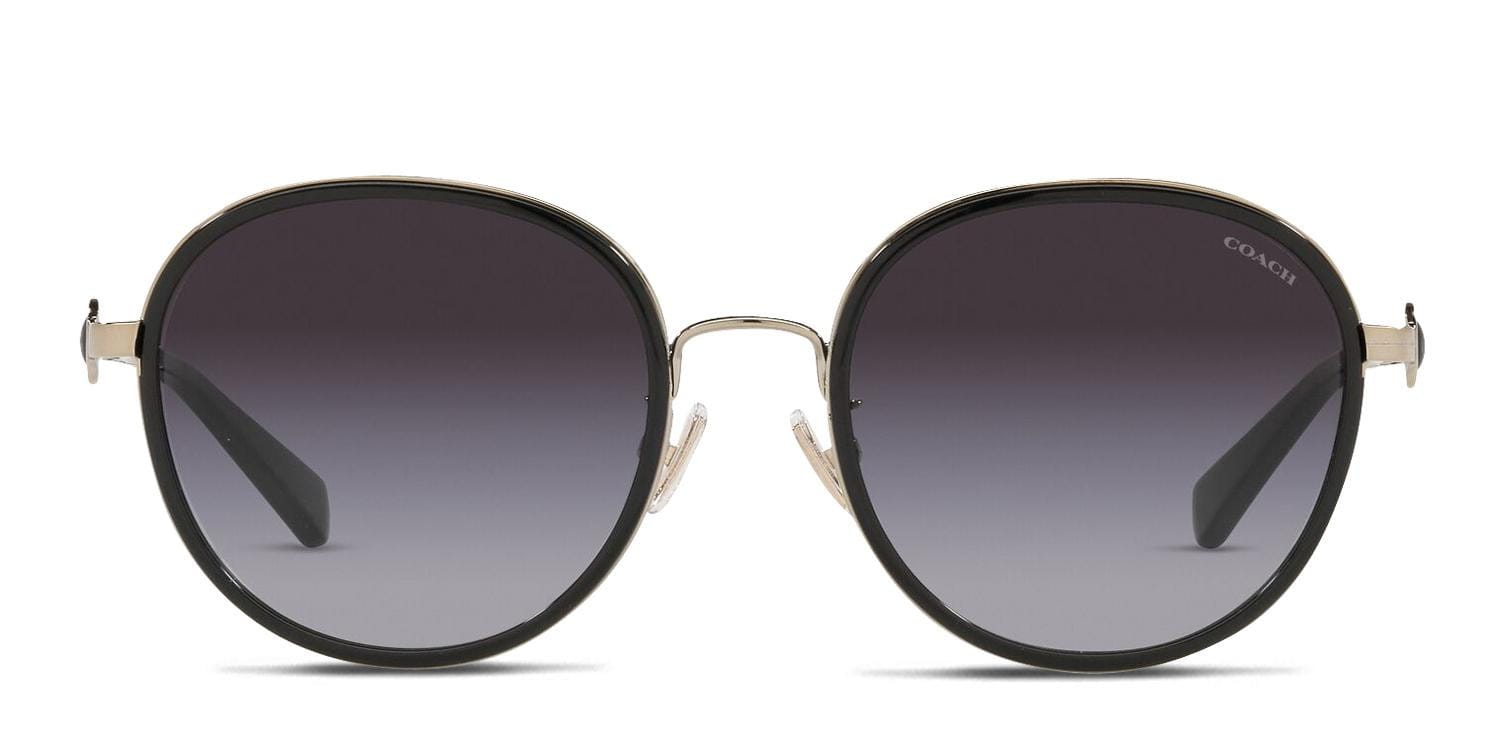 Coach HC7129 Black, Gold Prescription Sunglasses - 50% Off Lenses