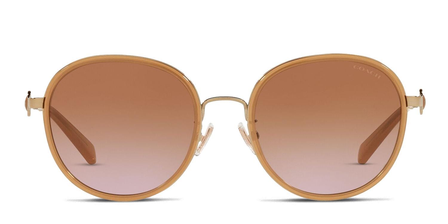 Coach HC7129 Beige/Gold Prescription Sunglasses